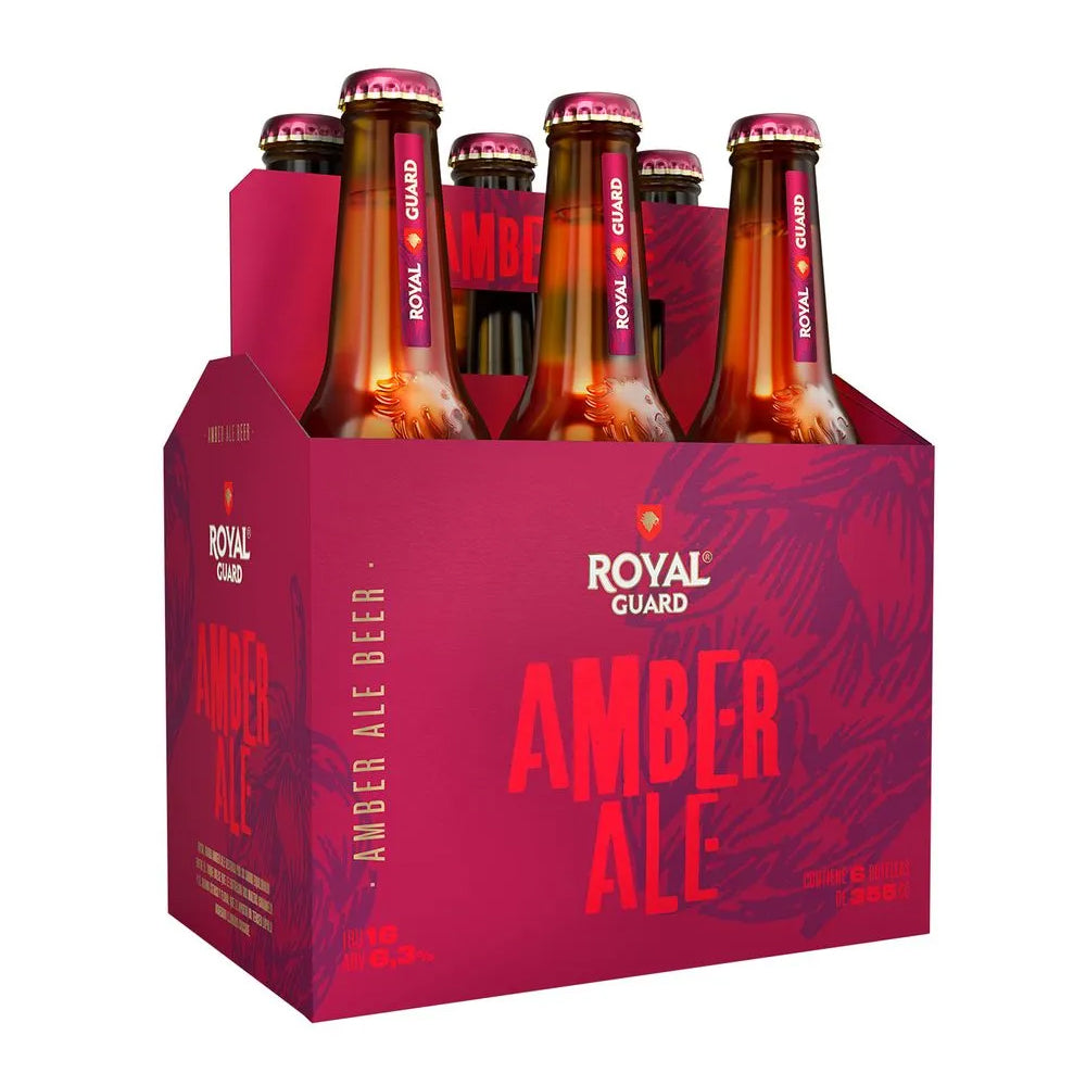 6x Cerveza Royal Guard Ambar Ale Botellín 355cc - Tost
