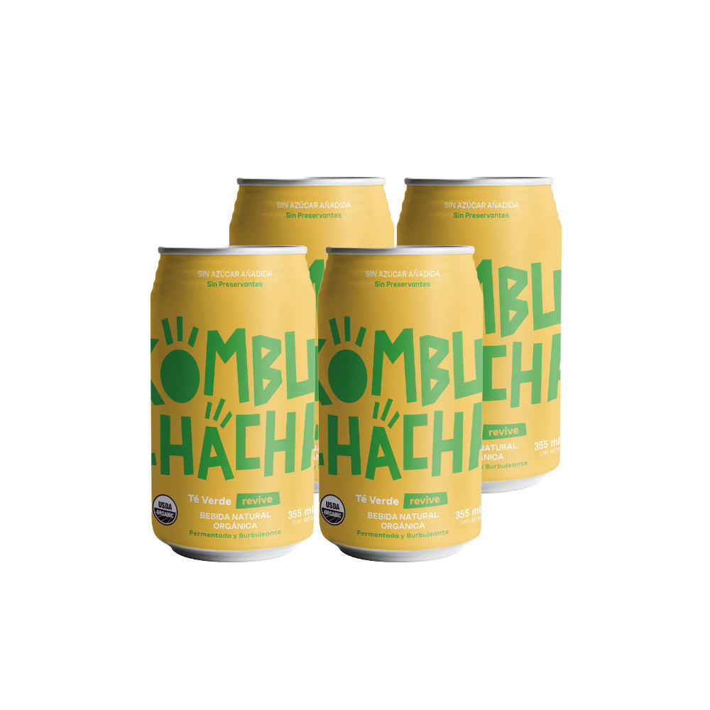 4x Kombuchacha Té Verde Lata 350cc – Tost