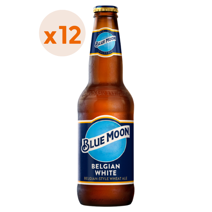 12x Cervezas Blue Moon Belgian White Botella 355cc – Tost