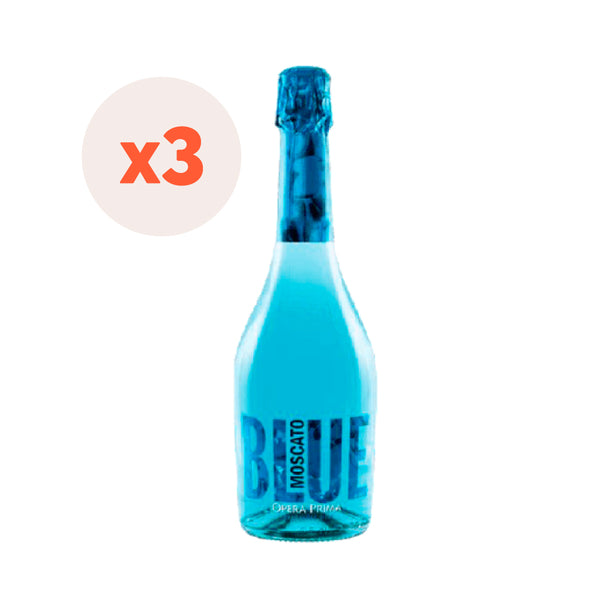 3x Espumantes Opera Prima Blue Moscato 750cc - Tost